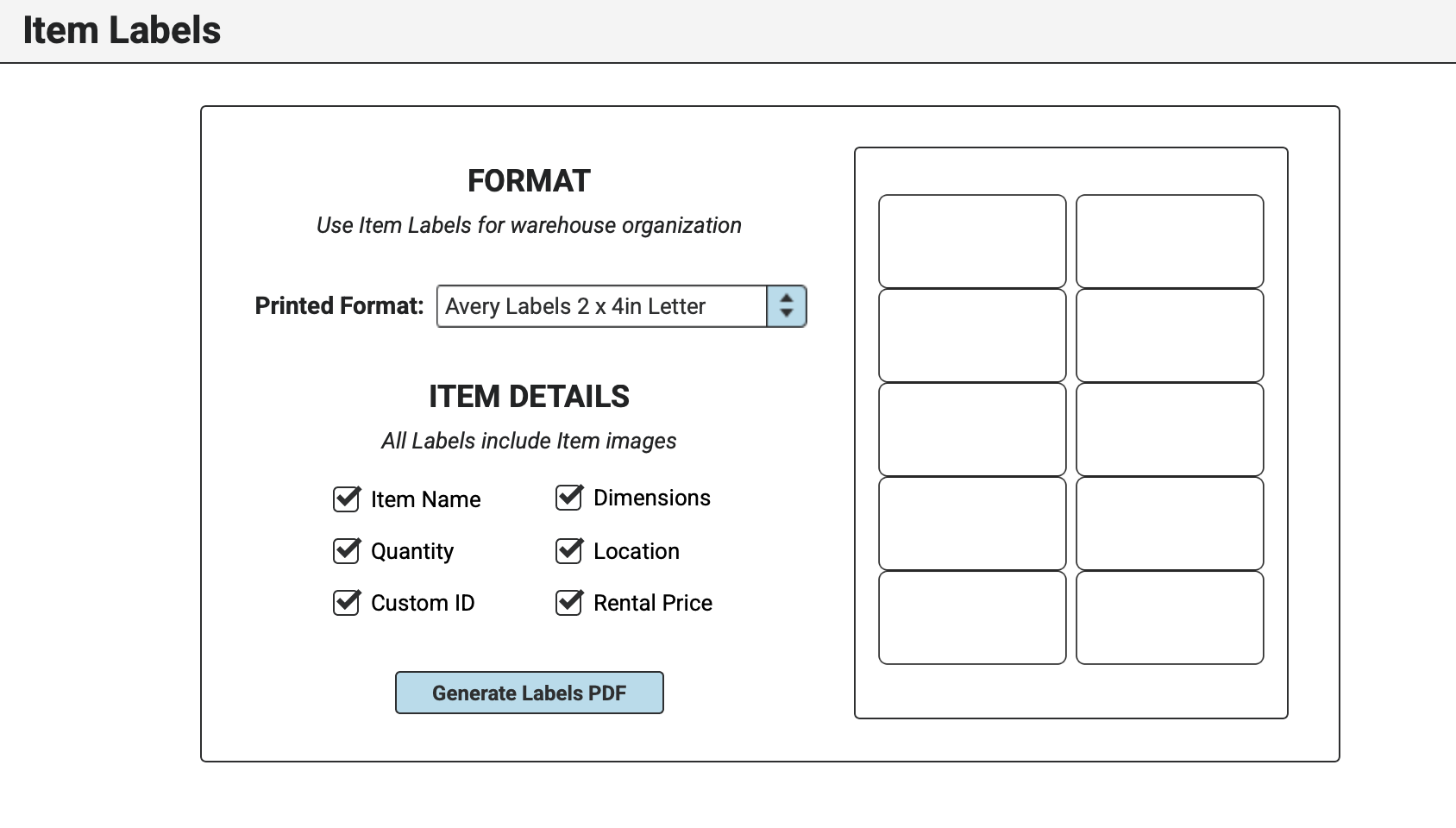Item Labels - RW Elephant